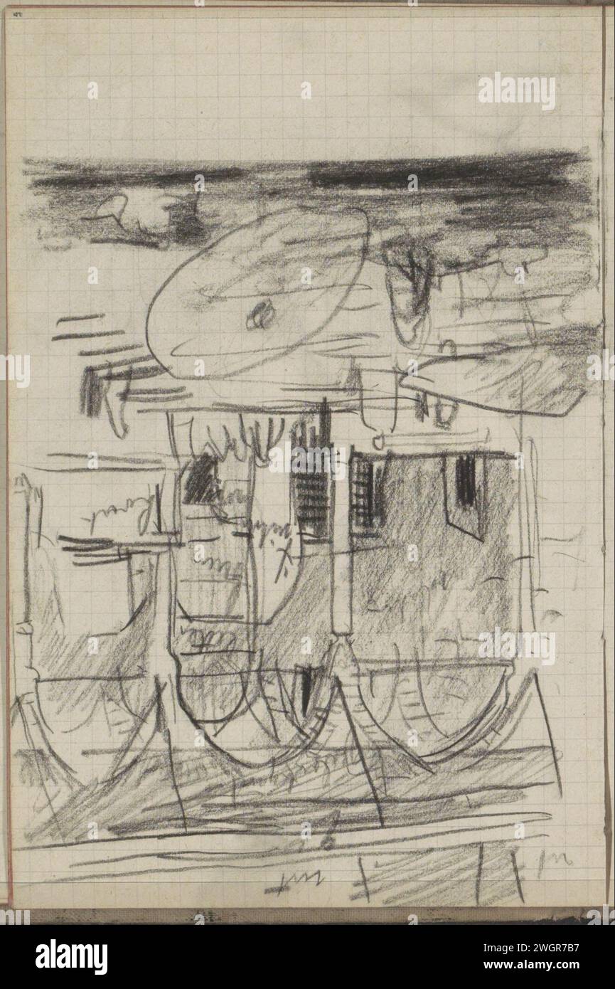 Figures at the steps of a building with pointed arches, 1892 Possibly a ...