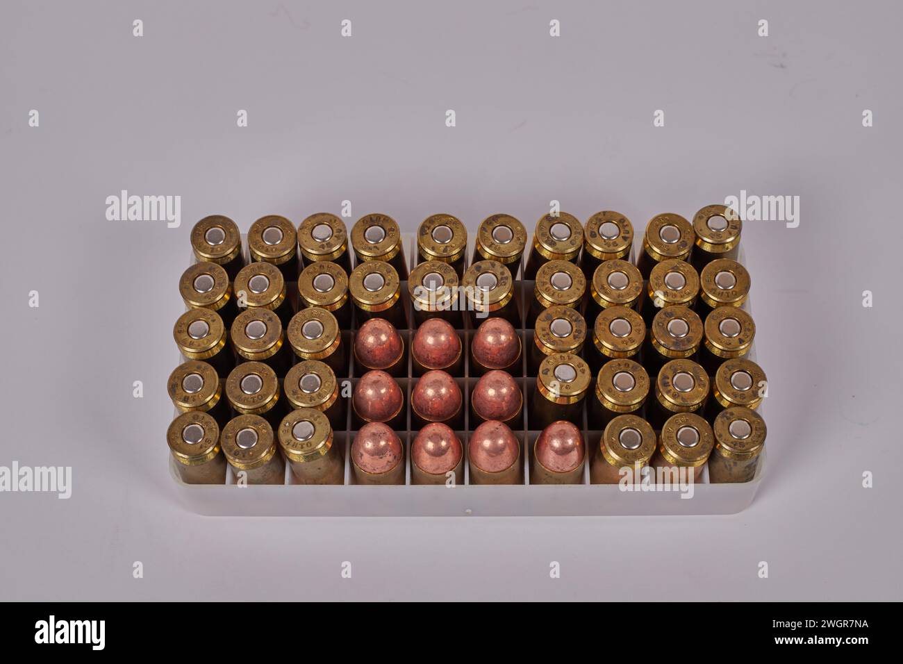 The American .45 semi-auto pistol cartridge. Developed in 1904 by John ...