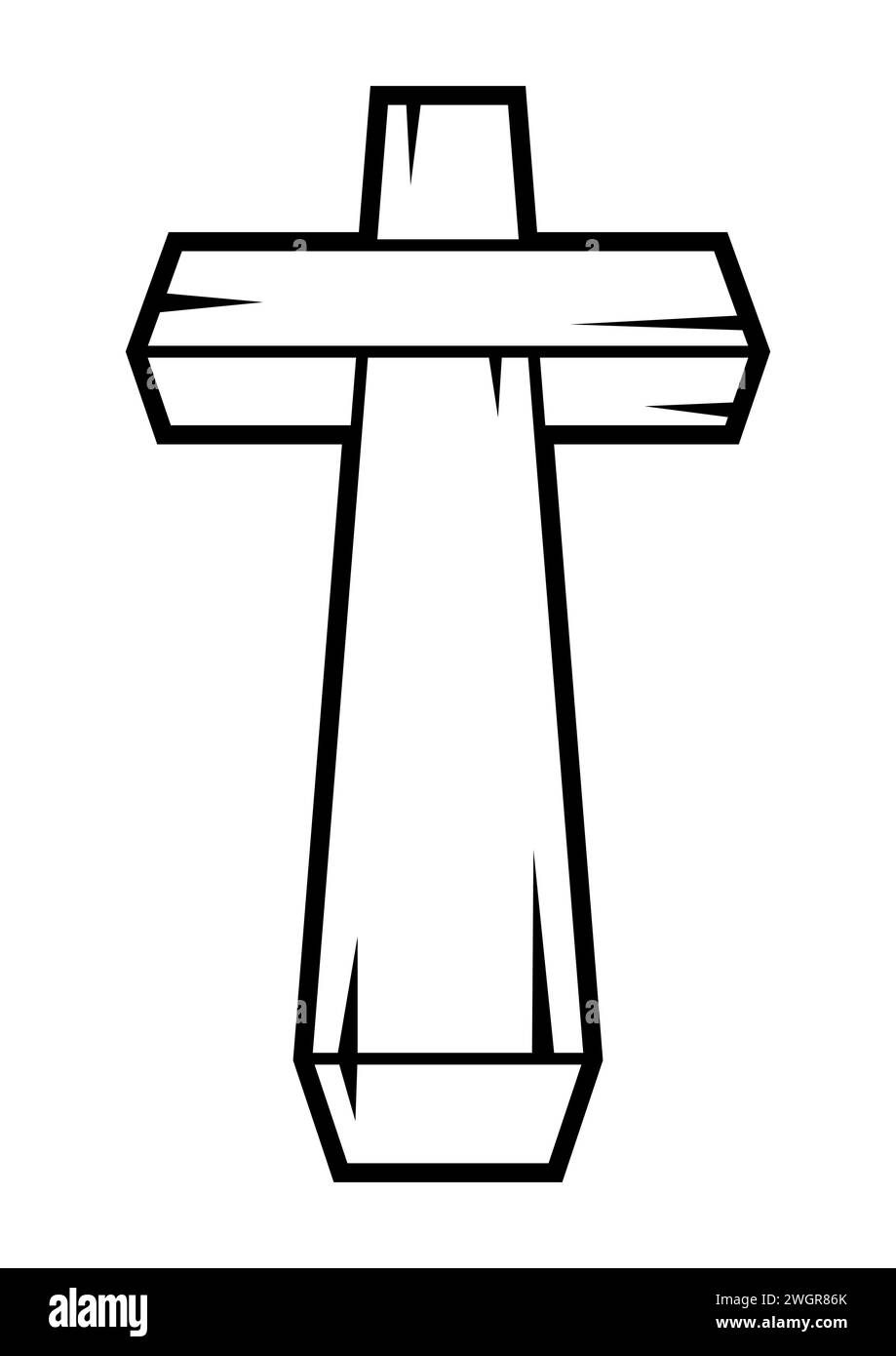 Christian wooden cross. Happy Easter image. Religious symbol Stock ...