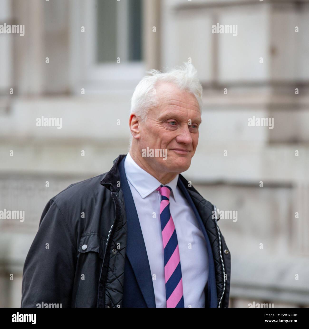 London, UK. 6th Feb, 2024. Graham Stuart was seen walking in Whitehall ...