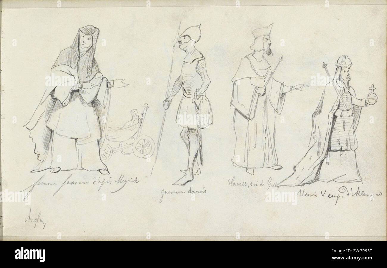 Sakser Woman, Danish Warrier, Gallic King and the Roman -German Emperor ...