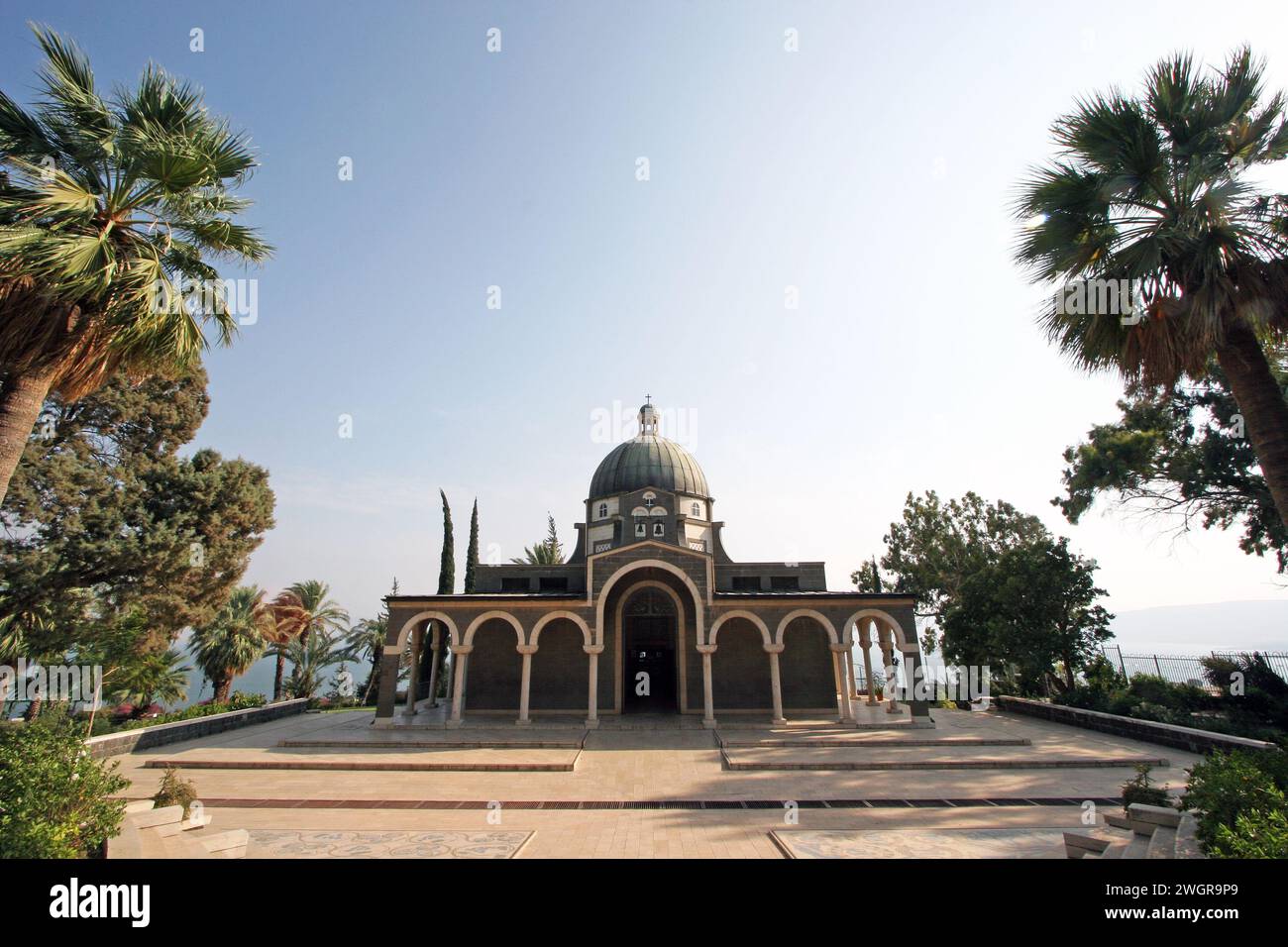 Church of the Beatitudes, the traditional place where Jesus gave the ...