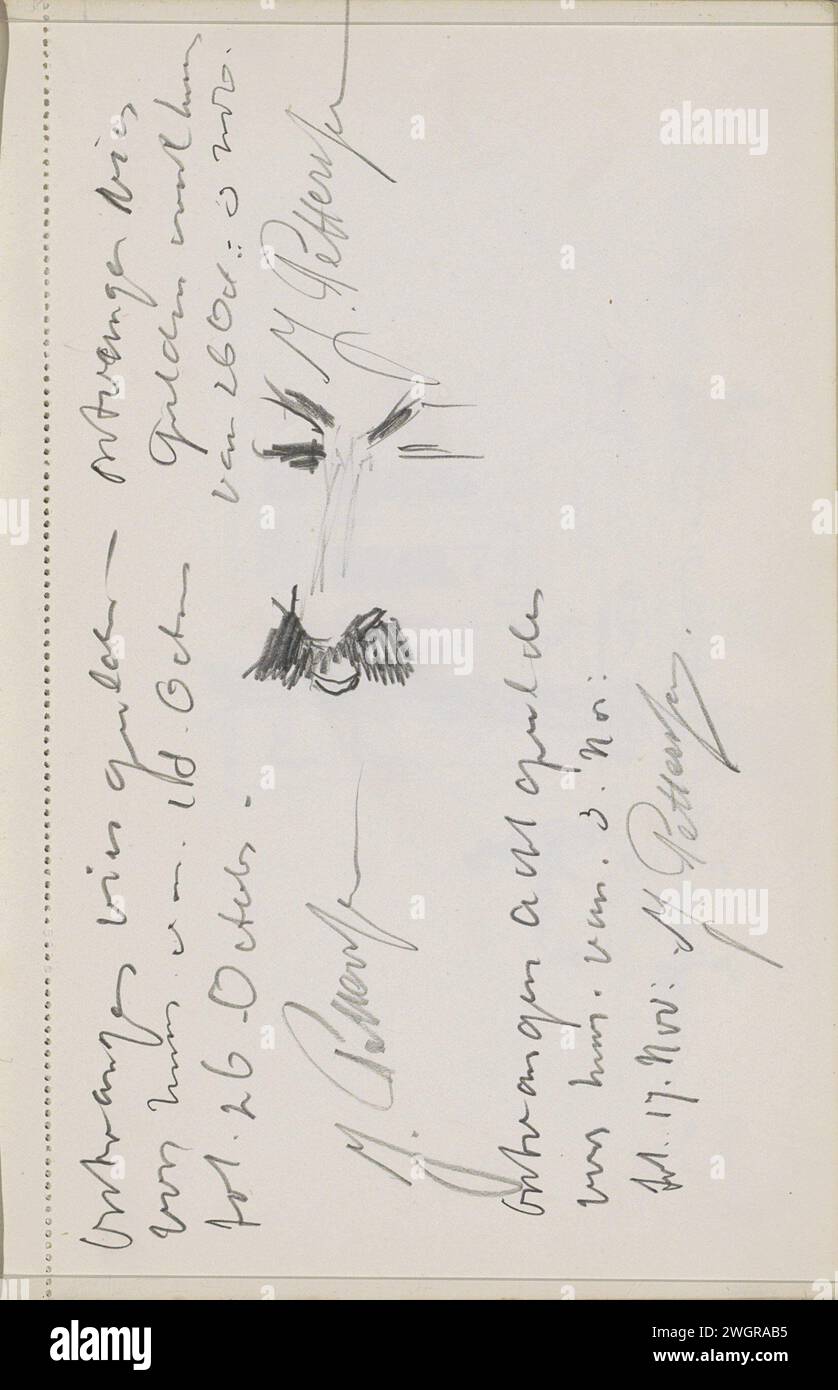 Face of a man with a mustache, 1890 - 1946 Leaf 19 recto from a ...