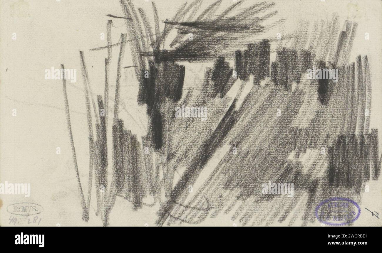 Study, 1873 - 1923 drawing The Hague (possibly) paper. chalk Stock ...