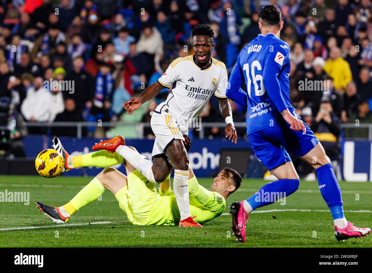 Getafe, Spain. 01st Feb, 2024. Getafe, Spain, Feb 01st 2024: Vinícius ...