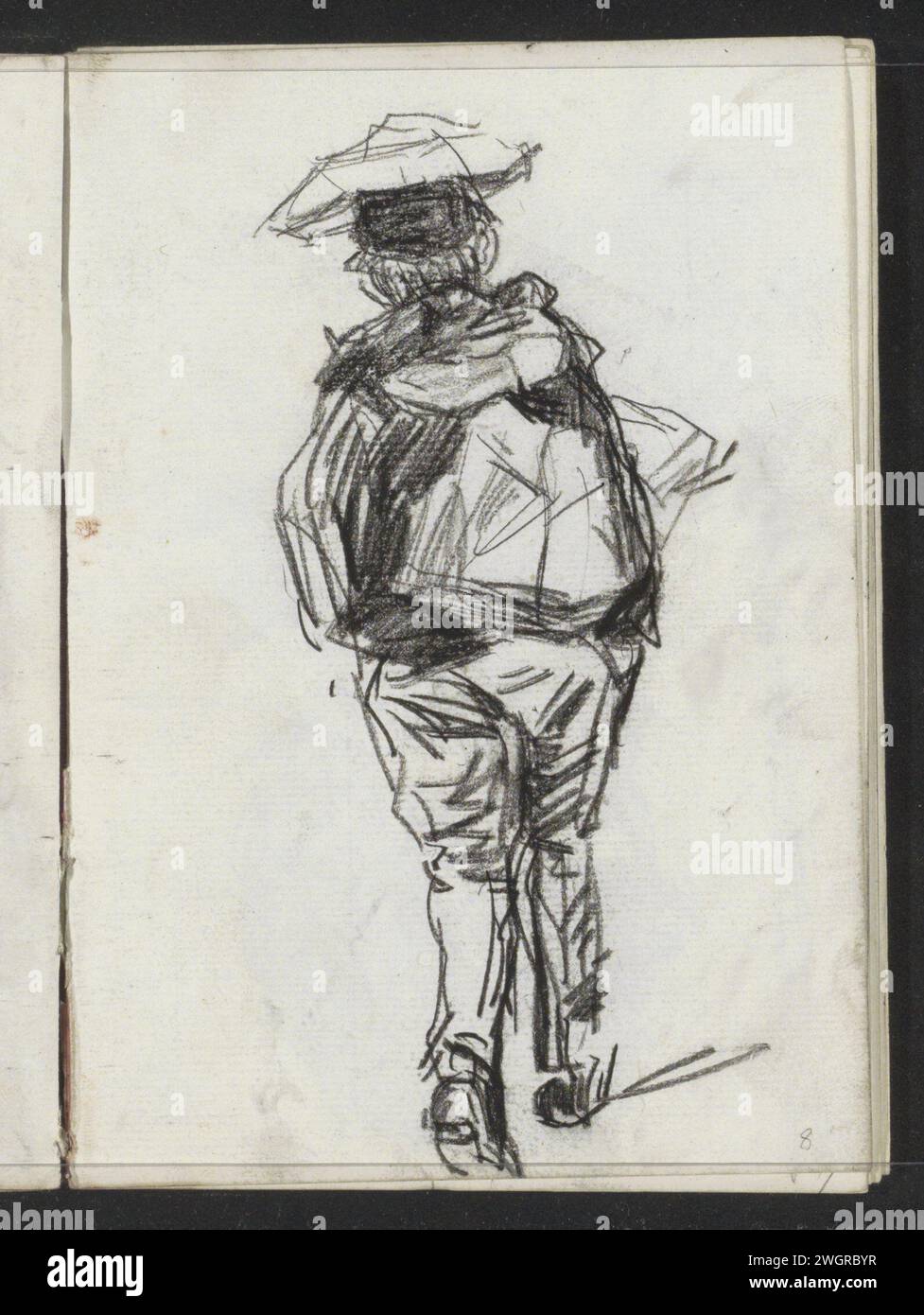 Sunning boy, seen on the back, c. 1886 - 1934 Leaf 8 Recto from ...