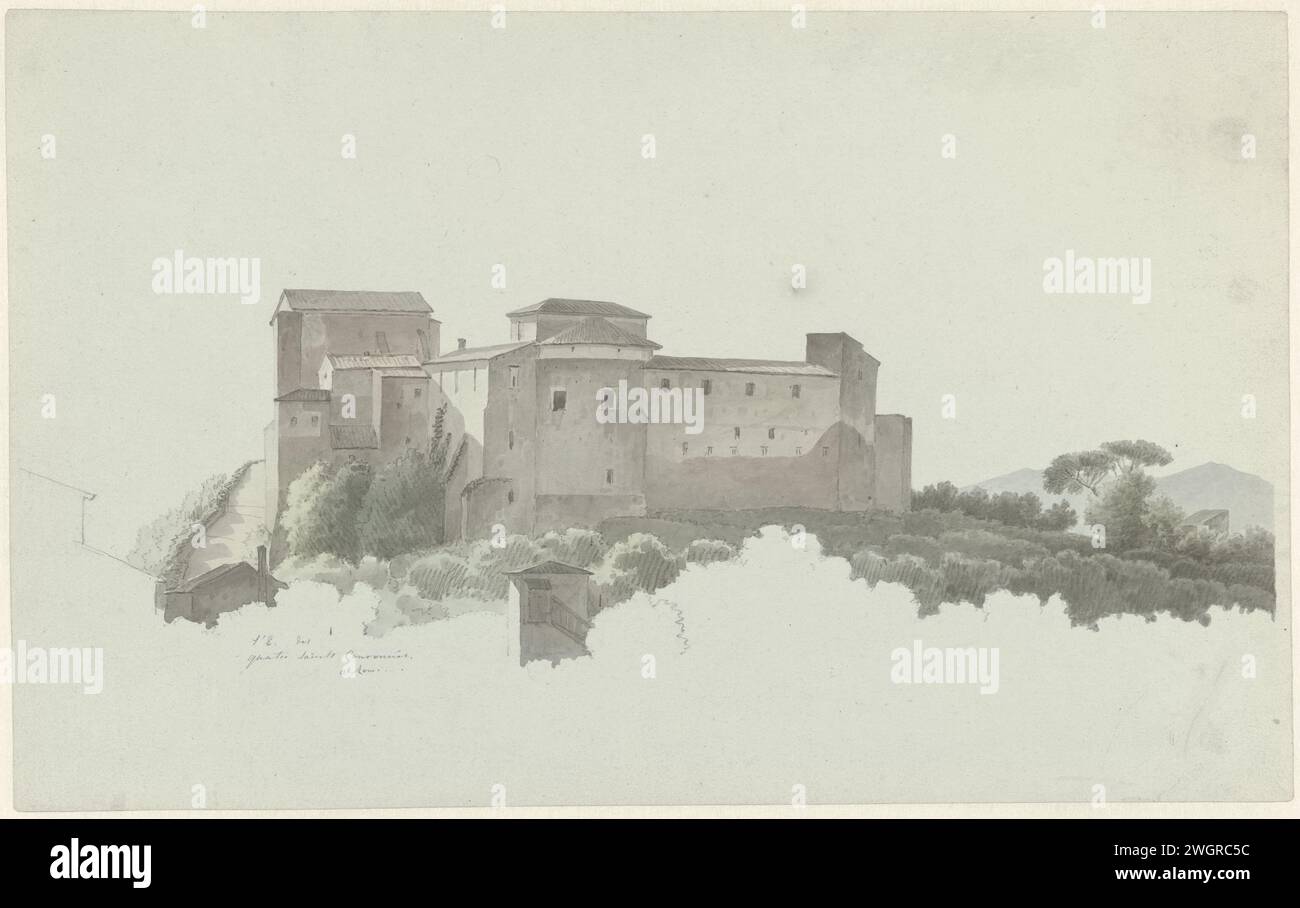 The Basilica and Monastery of the Quattro Santi Coronati in Rome, c ...