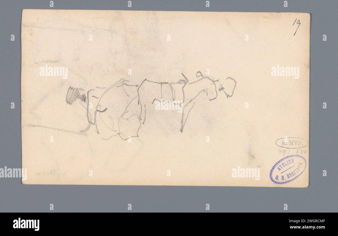 Buildings, 1880 - 1882 drawing Rotterdam paper. pencil city-view, and ...