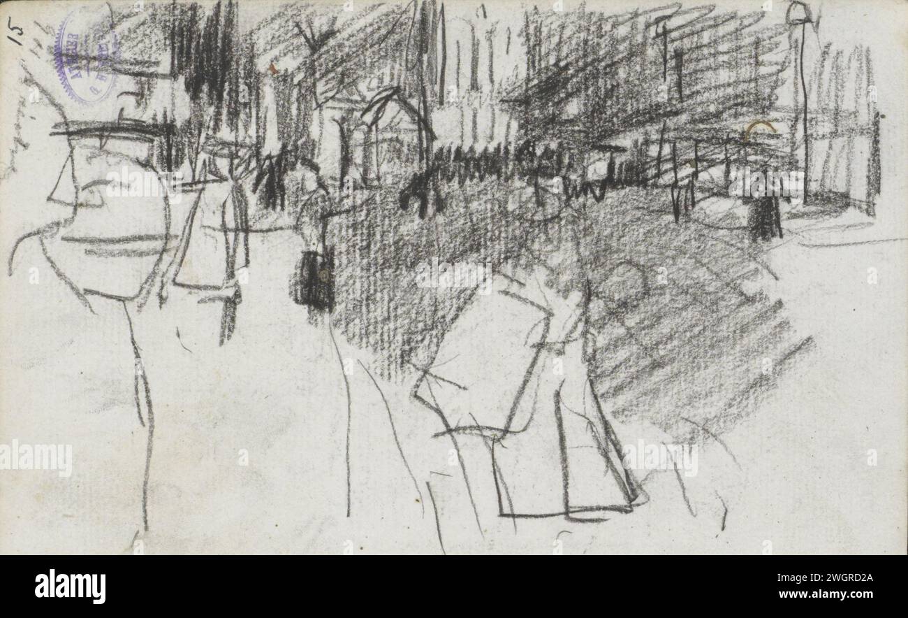 Figures on Dam Square in Amsterdam, George Hendrik Breitner, c. 1886 ...