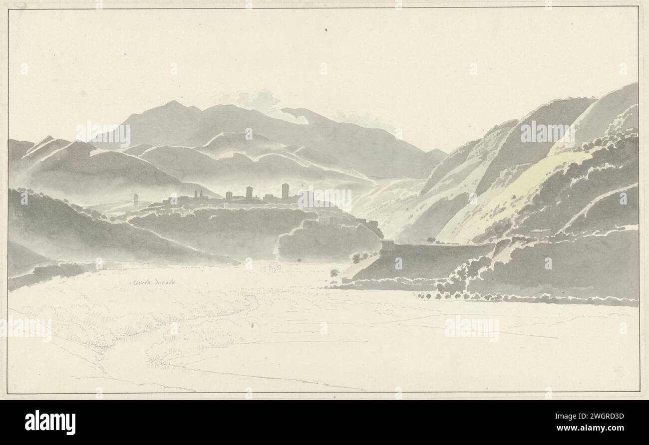 View of Cittaducale, c. 1810 - c. 1812 drawing Drawing from a group of ...
