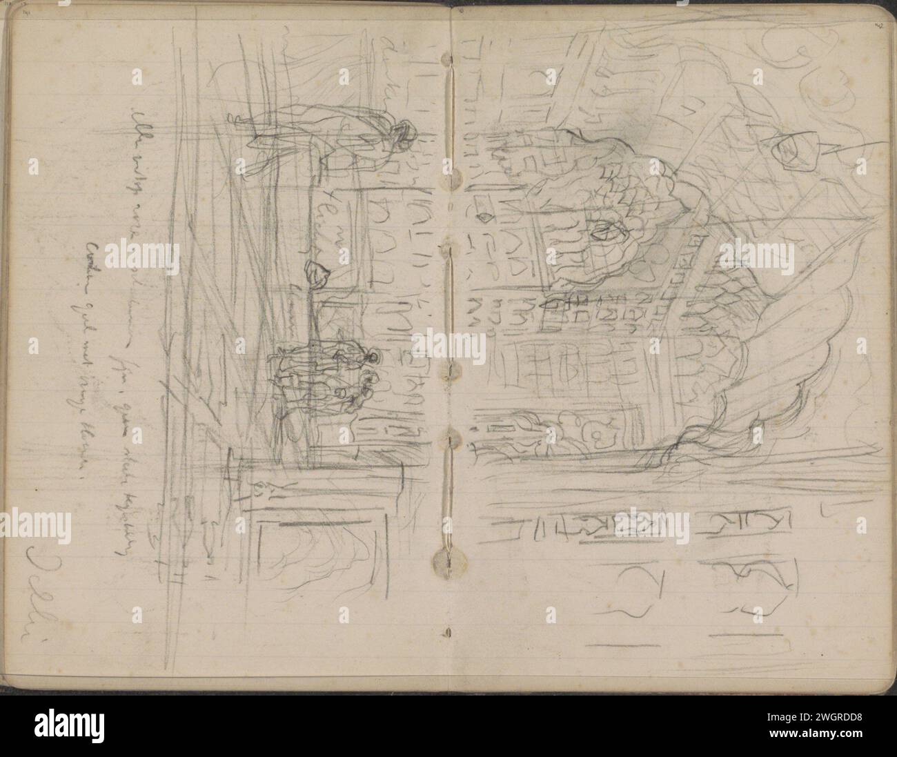 Interior of the Red Fort in Delhi, 1897 - 1898 Pages 141 and 142 from a ...