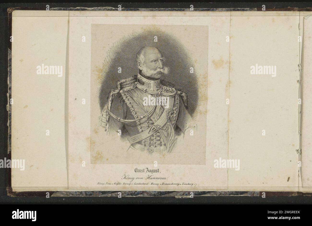 Portrait of Ernst August I, King of Hanover, c. 1845 - c. 1848 print ...