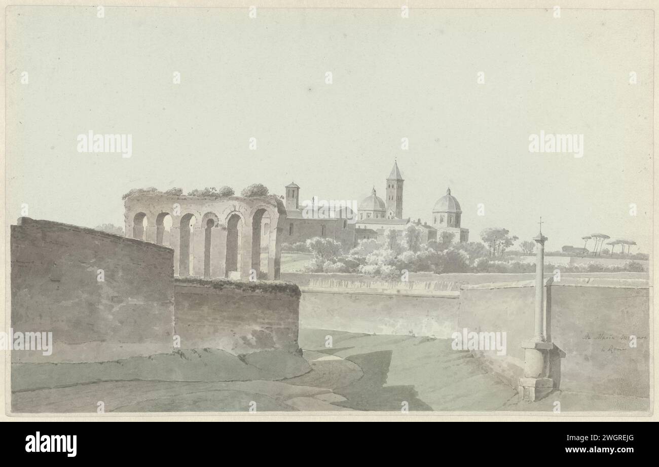 The Basilica of Santa Maria Maggiore in Rome, c. 1809 - c. 1812 drawing ...