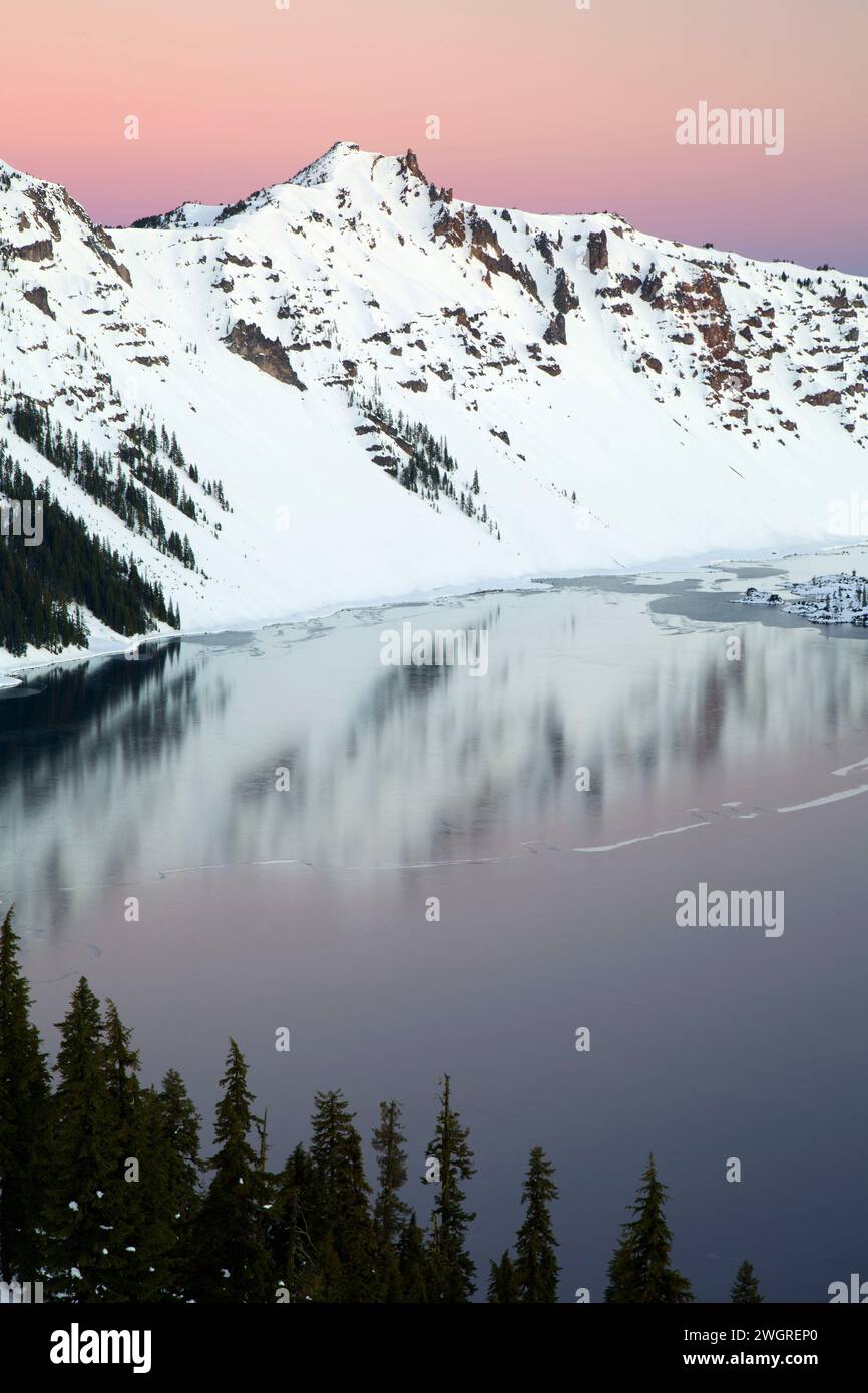 Hillman Peak dawn above Crater Lake, Crater Lake National Park, Oregon ... Hillman Peak dawn above Crater Lake, Crater Lake National Park, Oregon ...
