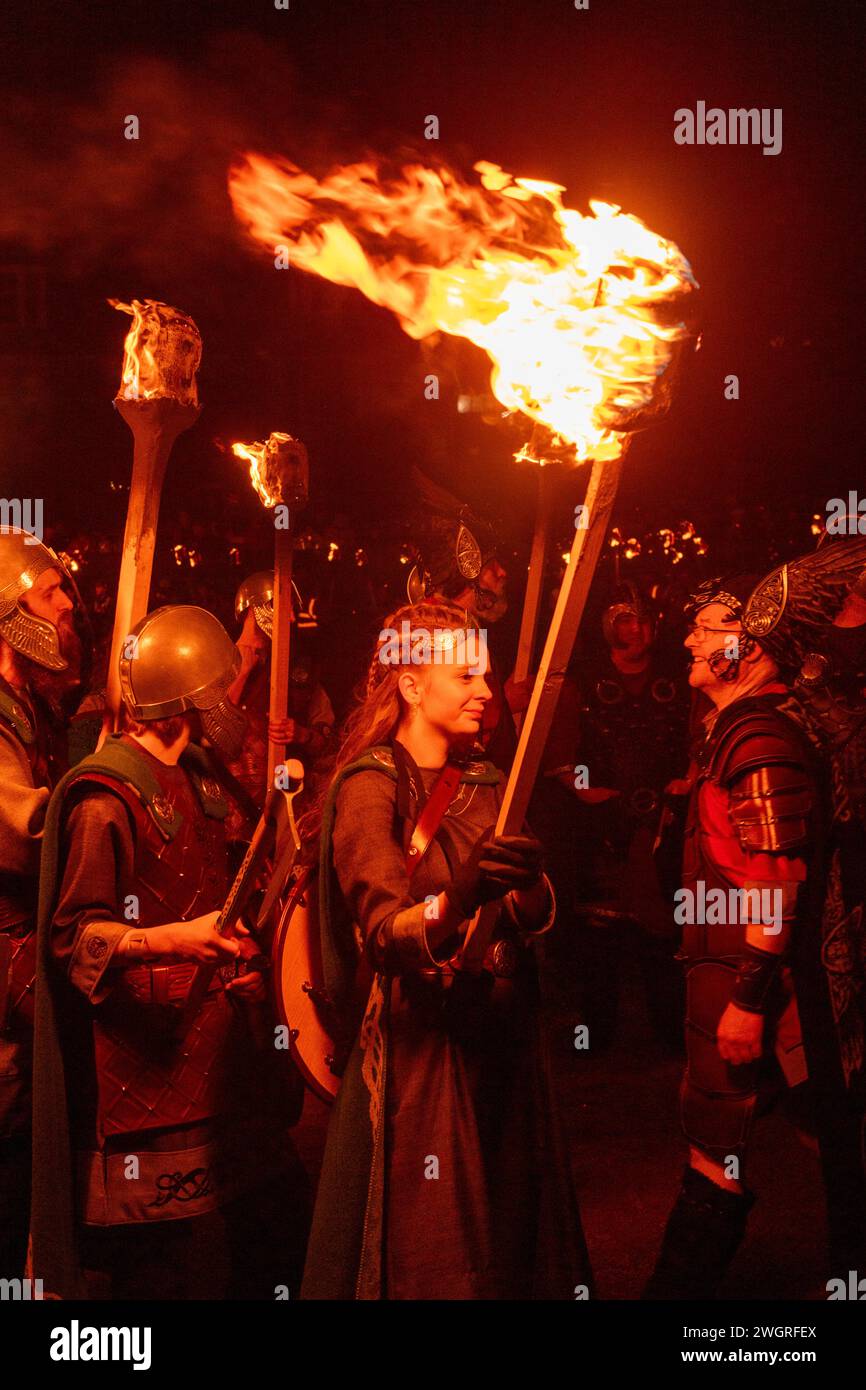 Up Helly Aa 2024 torchlit procession and galley burning in Lerwick ...