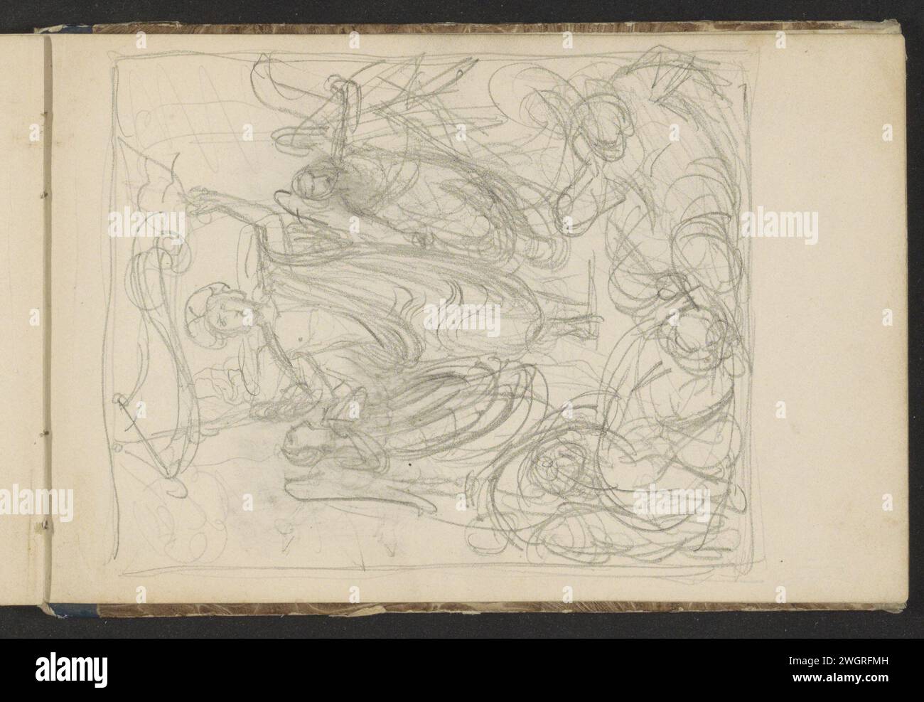 Resurrection of Christ, c. 1841 Drawing in a frame. Leaf 32 Recto from ...