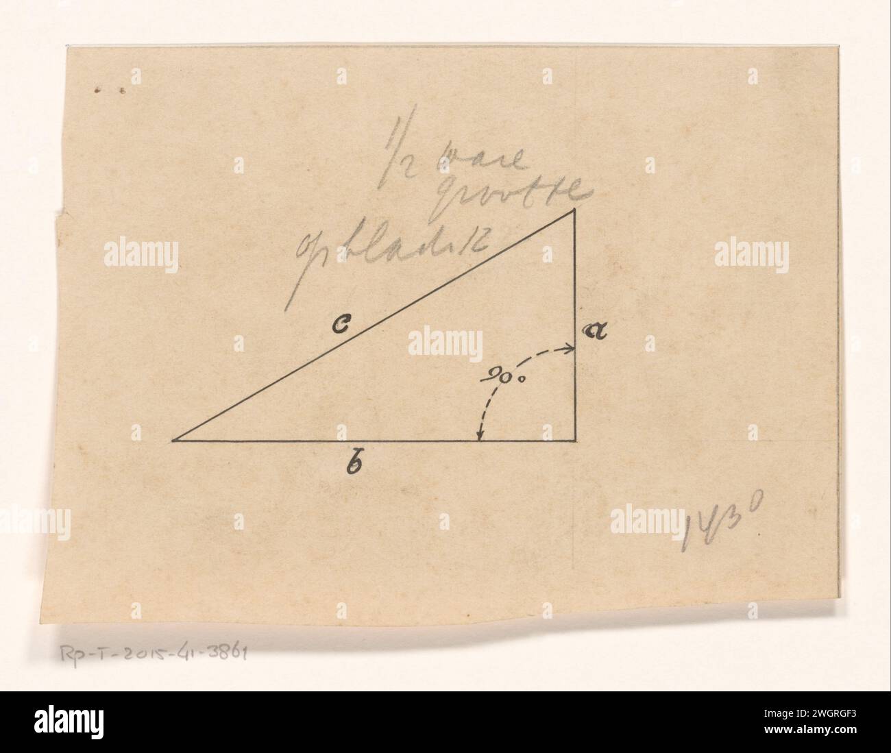 Triangle with measuring instructions, anonymous, c. 1880 - c. 1970 ...