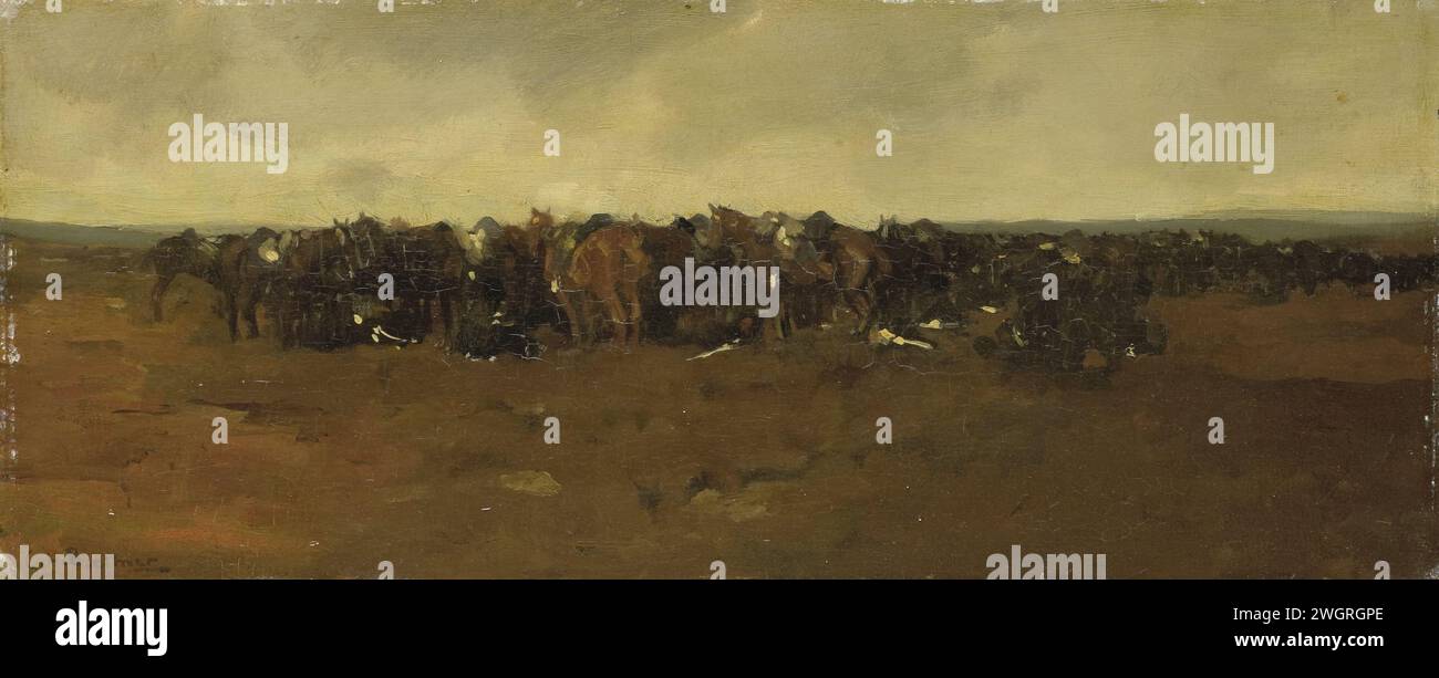 Cavalry at Repose, George Hendrik Breitner, 1880 - 1890 painting ...