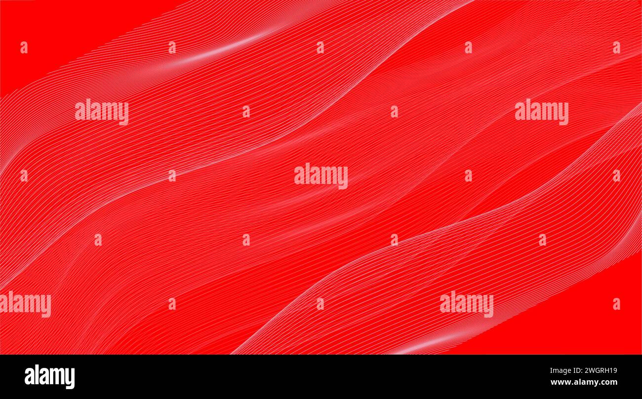 Abstract red color vector background with dynamic waves on it Stock ...