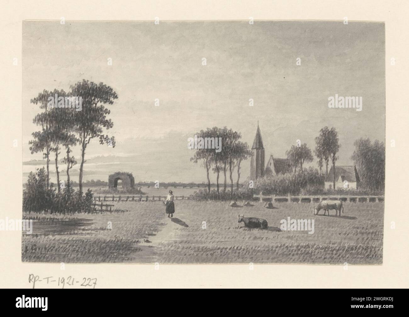 Landscape with a face on the ruins of Huis ter Kleef, Unknown, 1750 ...