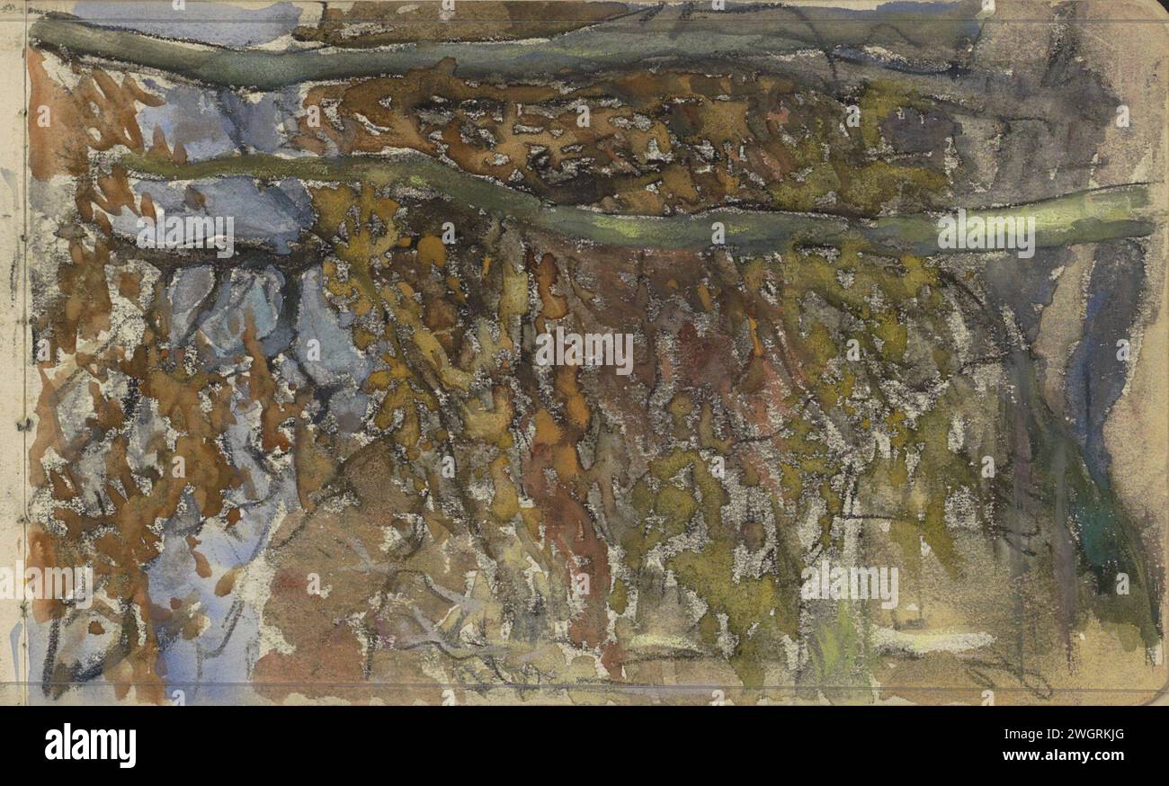 Trees in a hilly landscape, Johan Antonie de Jonge, 1881 - 1927 Trees ...