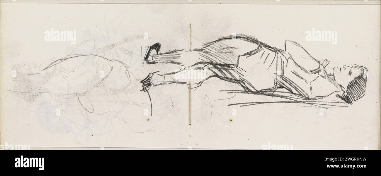 Leaning woman, seen on the back, 1875 - 1934 She looks over her ...