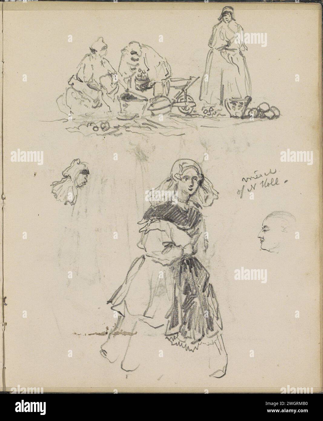 Figures in Frisian and North Holland traditional costume, 1841 - 1853 ...