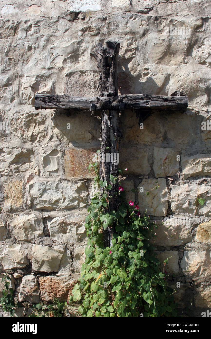 Wooden cross, Hagia Maria Sion Abbey, Church Of Dormition on Mount Zion ...
