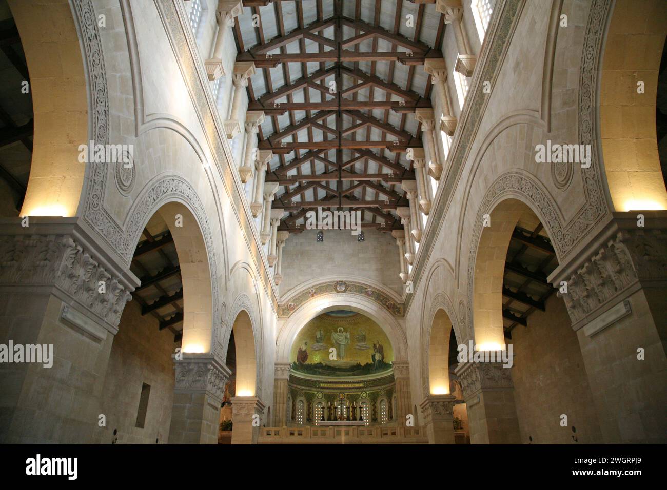 Franciscans monastery (Basilica of the Transfiguration) at the mount ...