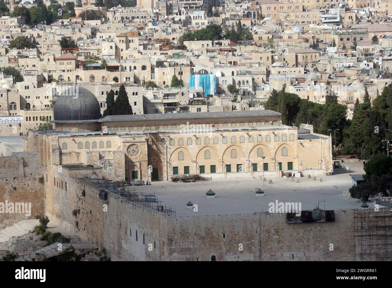 Al-Aqsa mosque, a Muslim holy place located on the Temple Mount in ...