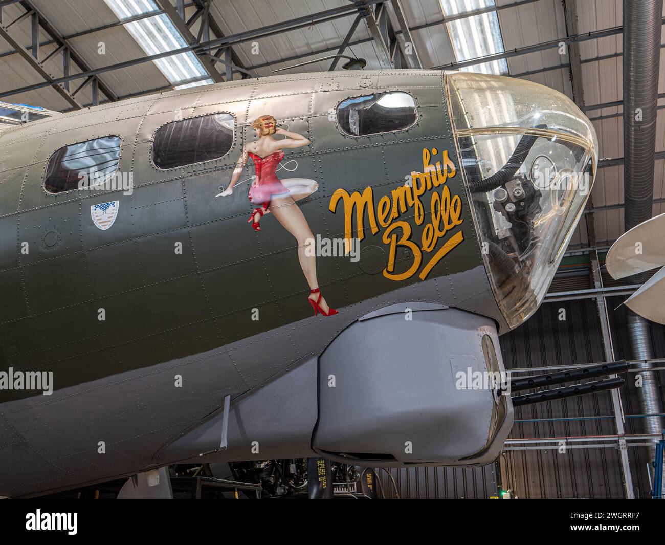 A Boeing B-17G Flying Fortress bomber aircraft, known as The Sally B ...