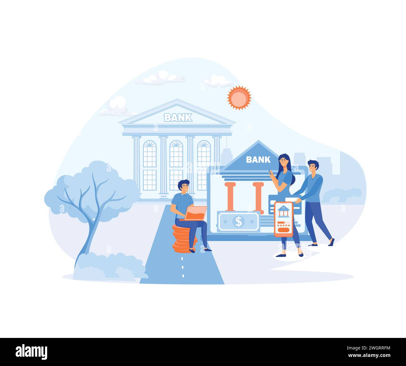 Mobile phone website accounting Cut Out Stock Images & Pictures - Alamy