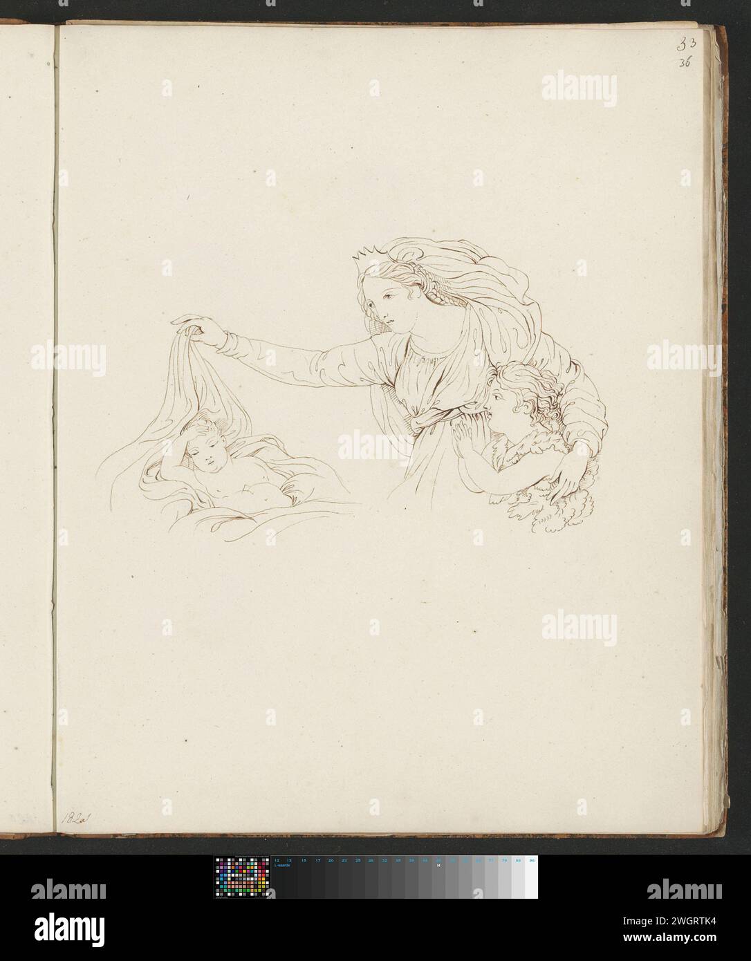 Maria, John the Baptist and the Christkind, 1821 Maria wears a crown ...