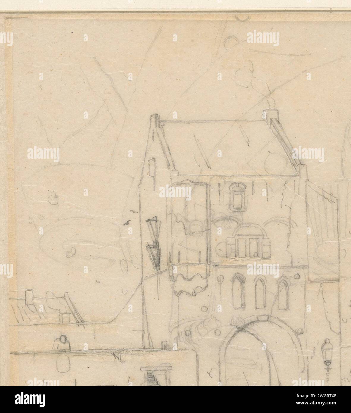 Water or prison gate in Woudrichem, Frederik Hendrik Weissenbruch ...