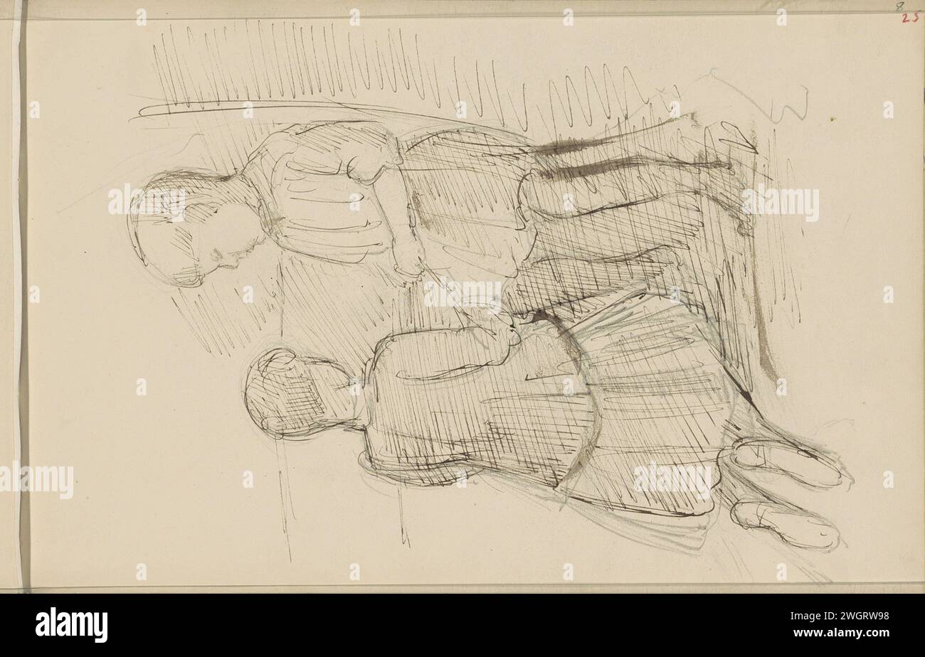 Kneeling figure in a standing child, 1834 - 1911 The kneeling figure ...