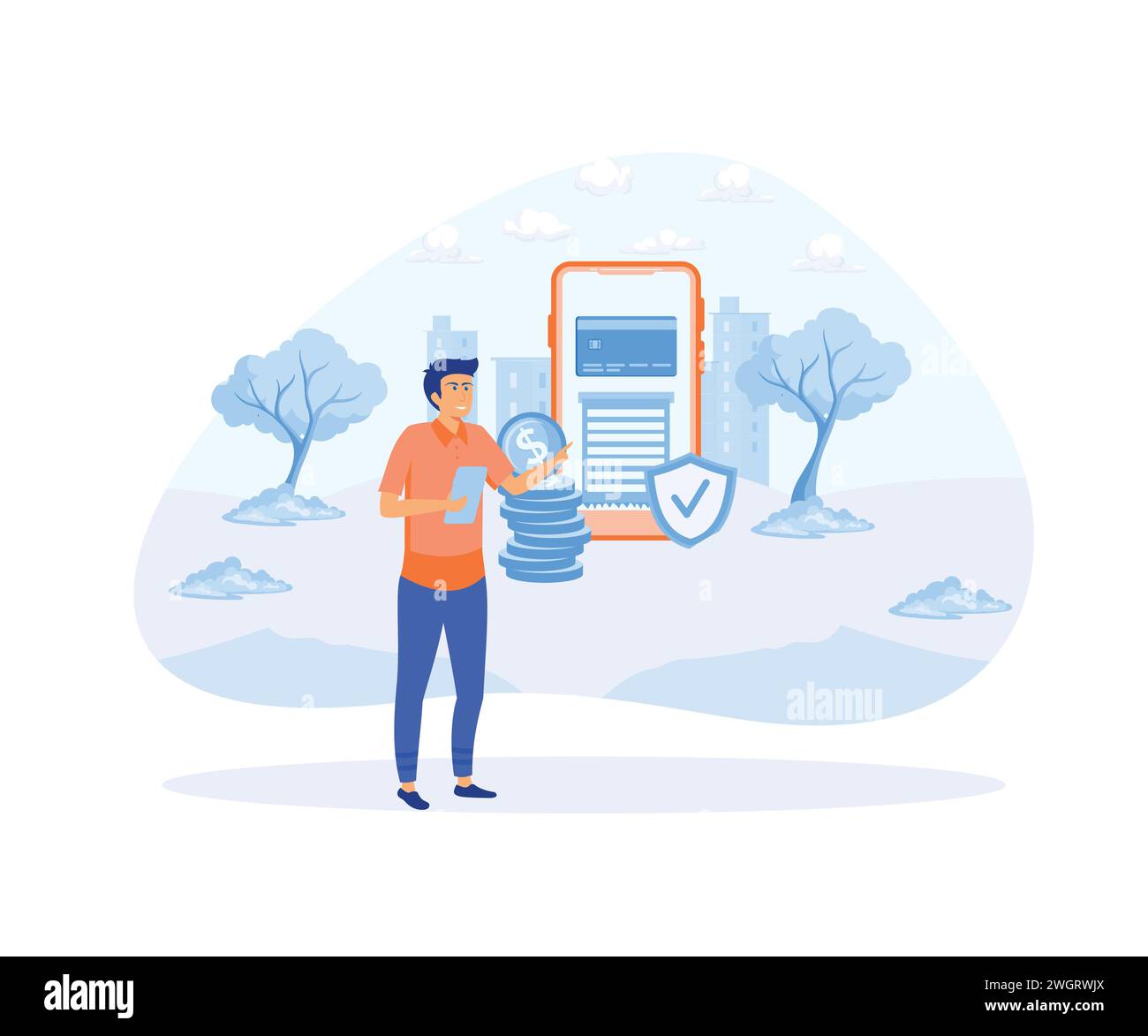 Deposit safely Stock Vector Images - Alamy