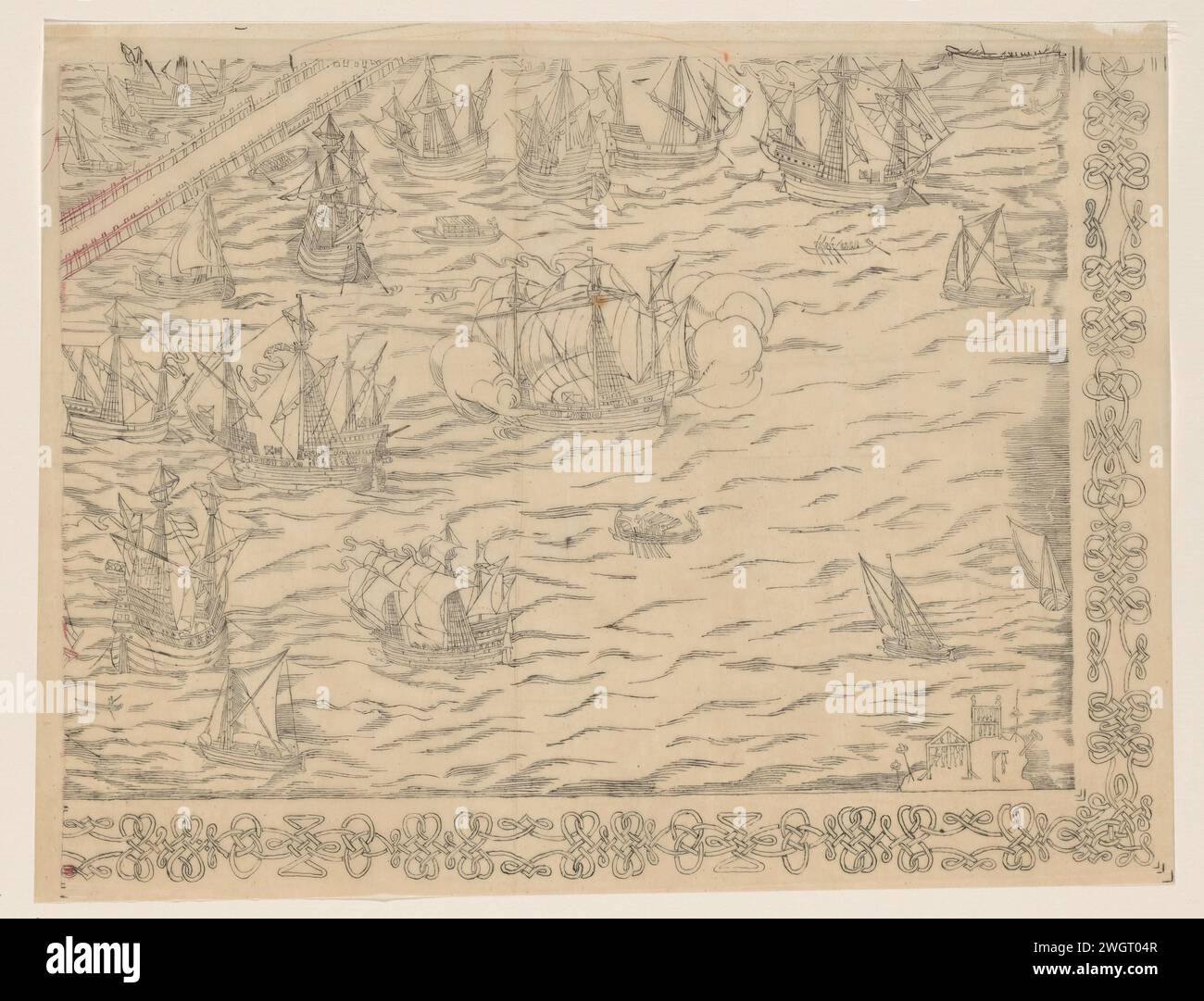 Twelfth leaf of a map of Amsterdam, overtaken to Calqueer paper, Anonymous, After Cornelis ...
