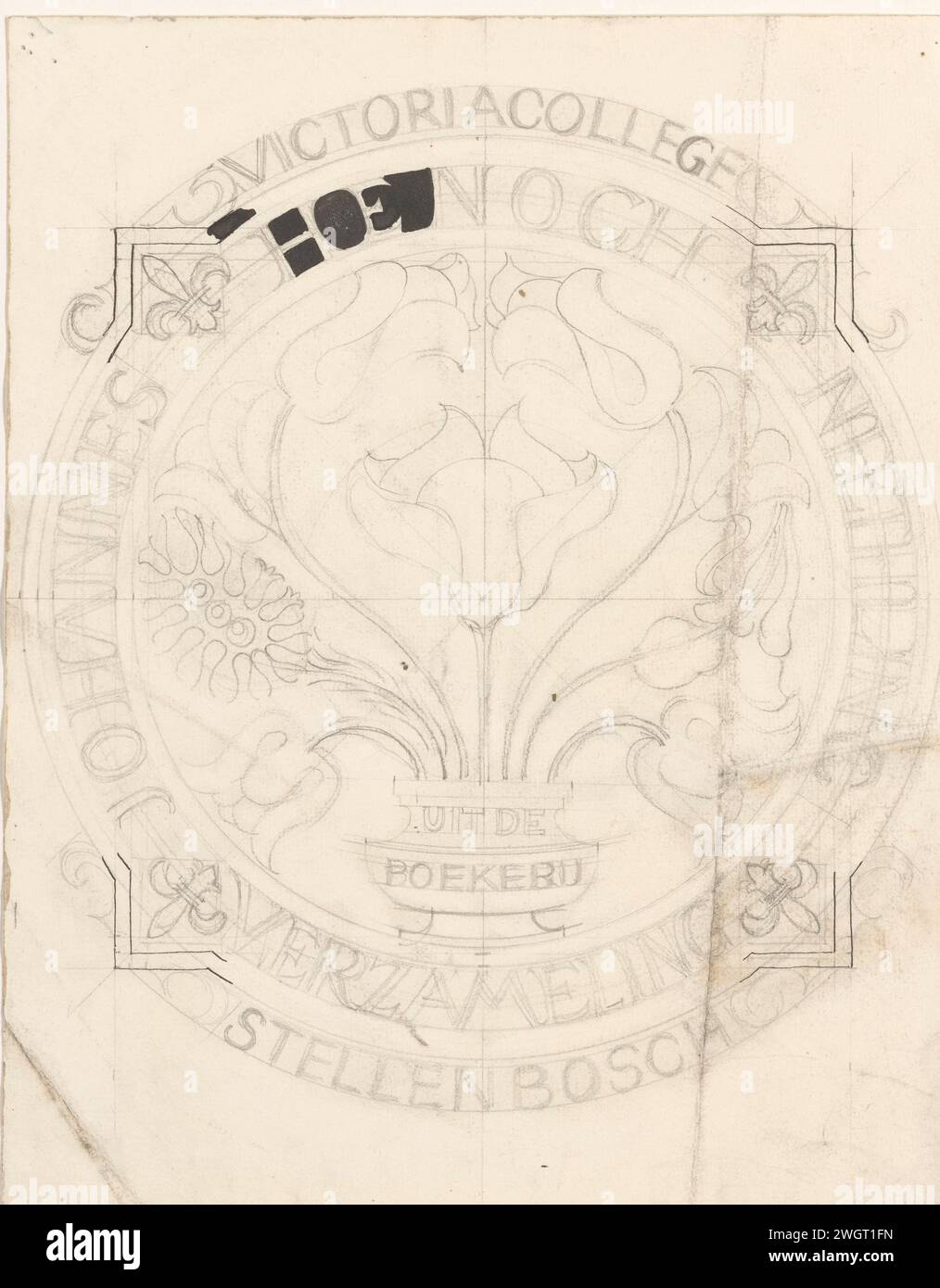 Design for an ex libris by Johannes Henoch Neethling, Carel Adolph Lion Cachet, 1874 - 1945 ...