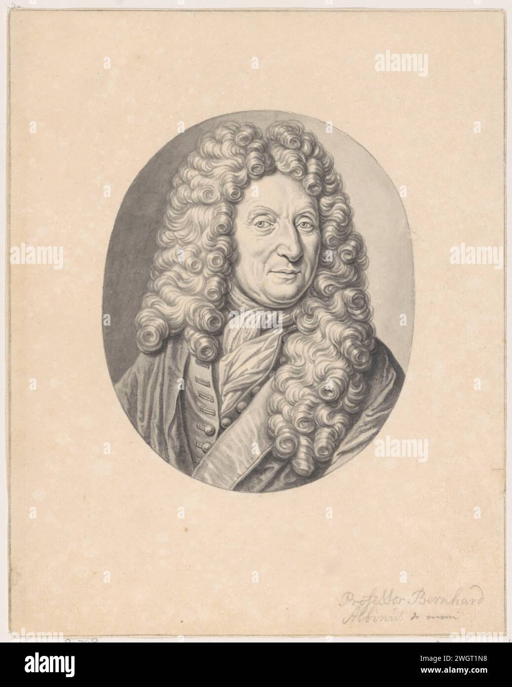Portret van Bernhard Albinus-Weiss, anonymous, 1700 - 1799 drawing ...