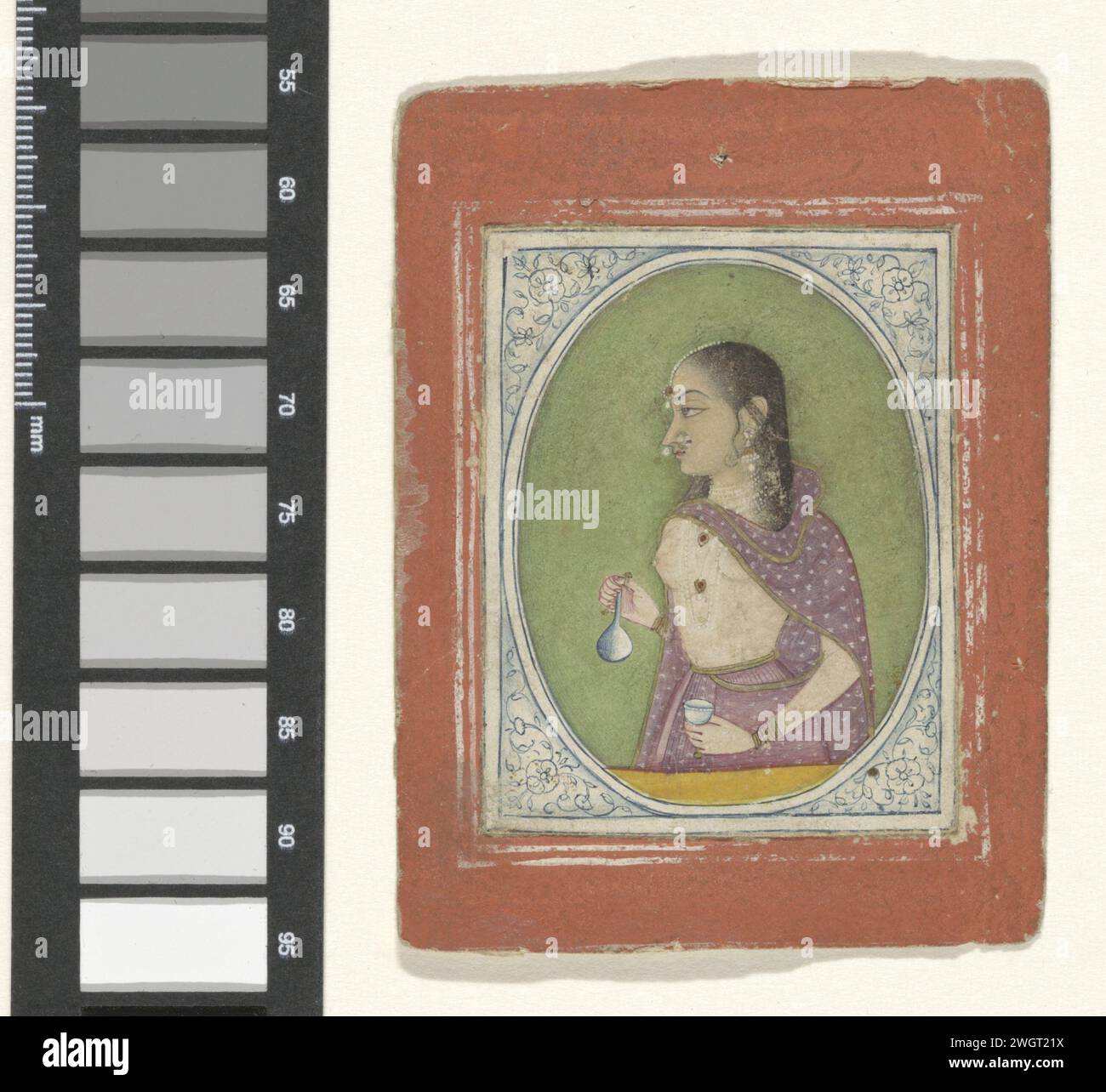 Women's portrait, Anonymous, 1740 - 1760 Indian miniature. drawing A ...