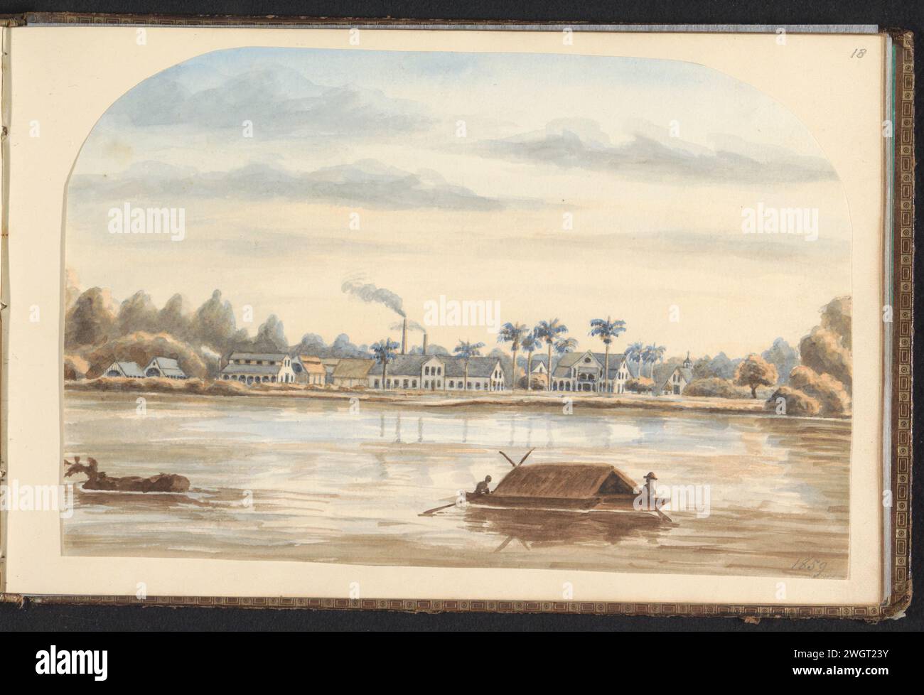 View of Sugar Plantage Care and Hope from the Suriname River, Jacob ...