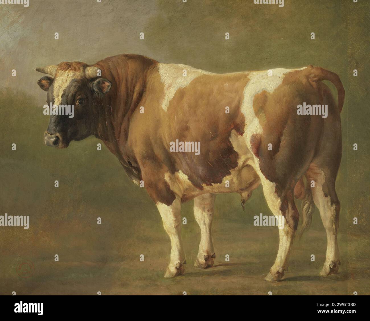 Study of a Bull, Jacques Raymond Brascassat, 1830 - 1867 painting Study ...