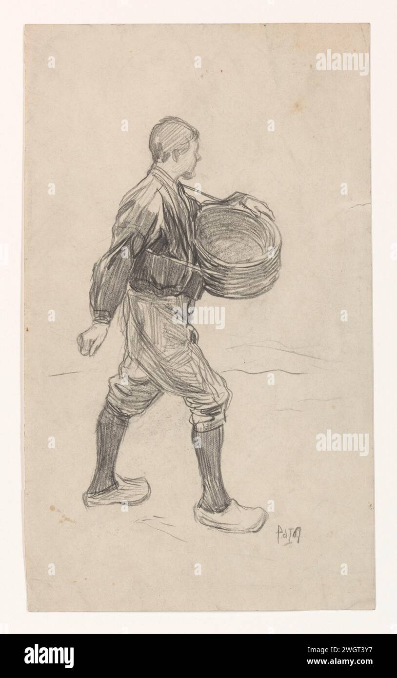 De Zaaier, Pieter de Josselin de Jong, 1871 - 1906 drawing paper. chalk ...