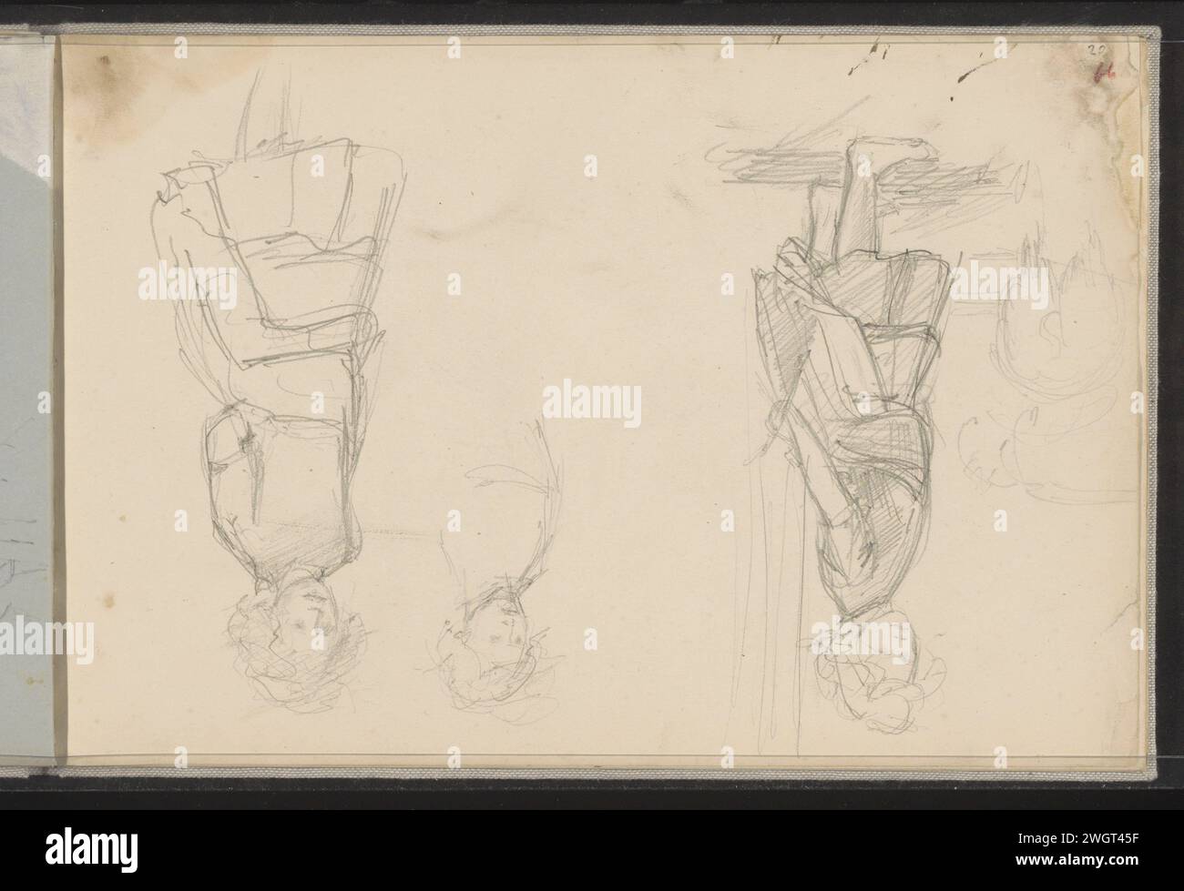 Girl, standing with the arms behind us, 1834 - 1911 Page 20 Recto from ...