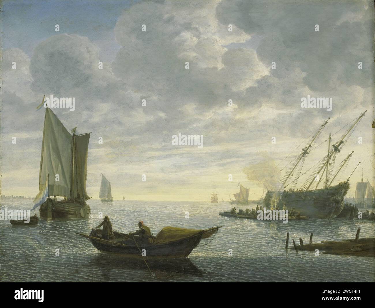 Two men paint boat hi-res stock photography and images - Alamy