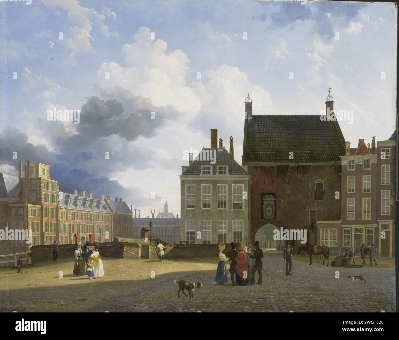 The Prison Gate And The Place, The Hague, Pieter Daniel van der Burgh ...