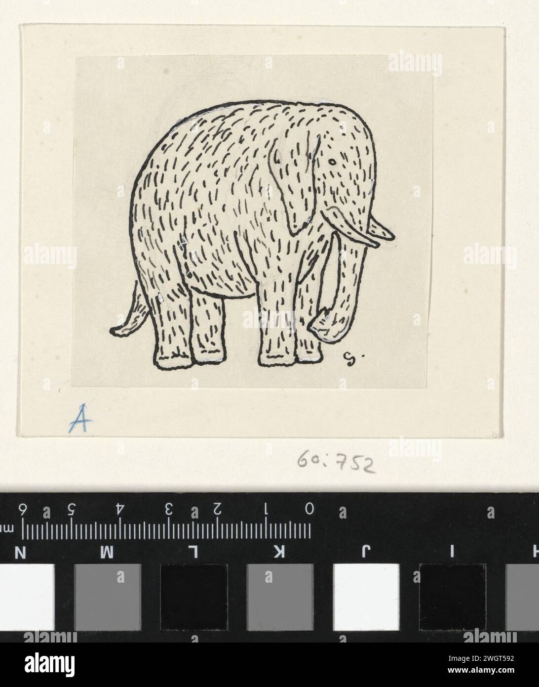 Elephant, Leo Gestel, 1891 - 1941 drawing paper. deck paint. India ink ...