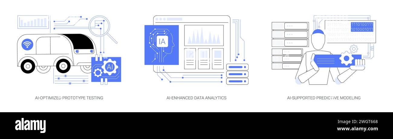 AI for Product and Models Development abstract concept vector ...