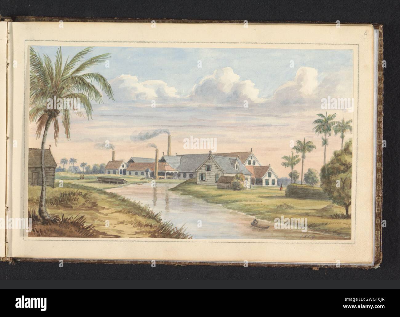Sugar plantation Visserszorg on the Commewijne River, Jacob Marius ...