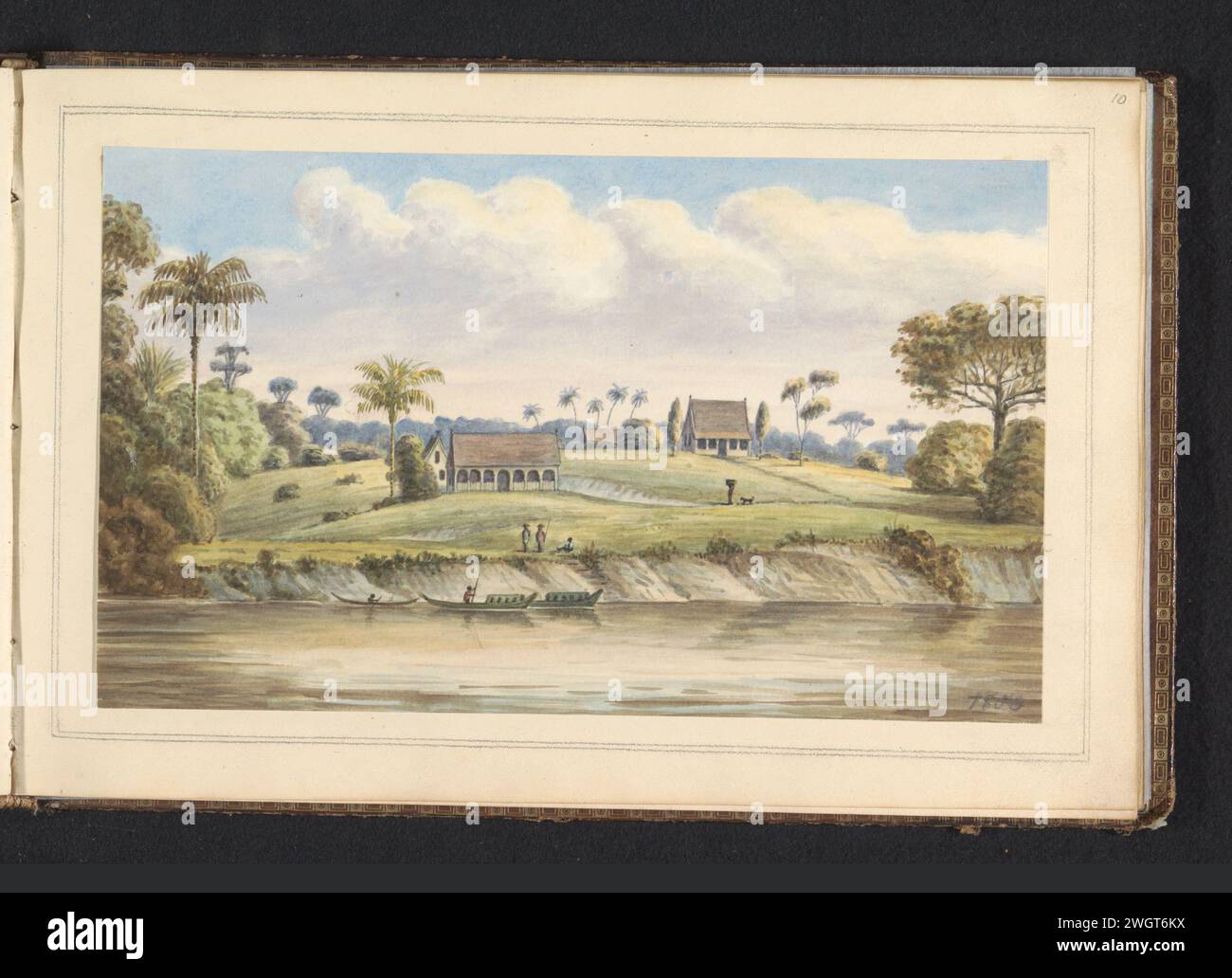 View of Port Victoria located on the Suriname River, Jacob Marius ...